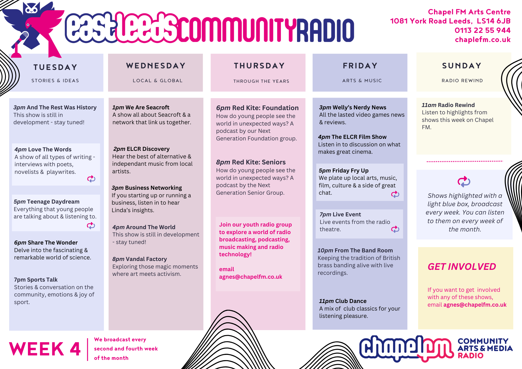 Radio Schedule – Chapel FM