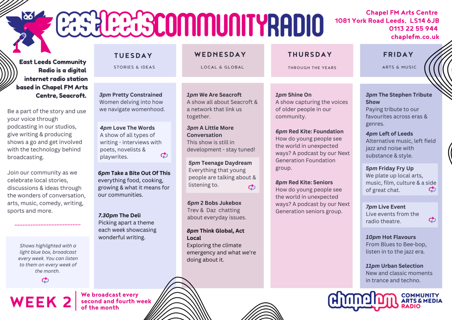 Radio Schedule – Chapel FM